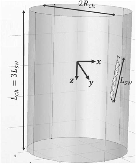 the geometric setup for the computational fluid dynamics model