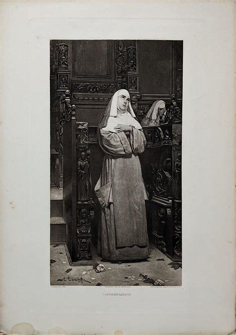 Lot Antique Fine Art Engraving Contemplation