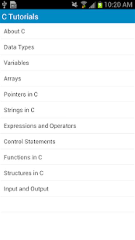 C Language Tutorials Apk Android ダウンロード