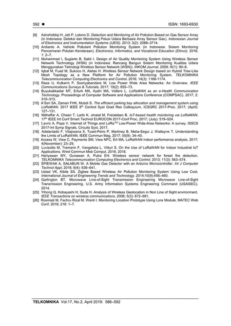 Air Pollution Monitoring System Using Lora Modul As Transceiver System Pdf