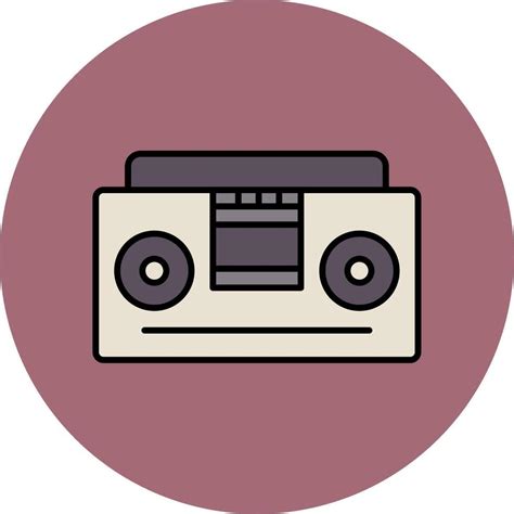 Tape Recorder Line Filled Multicolour Circle Icon 37776044 Vector Art At Vecteezy