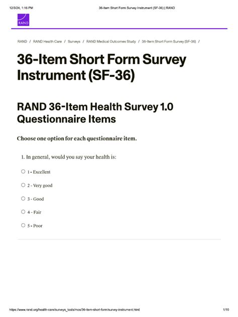 Sf 36 Question Pdf