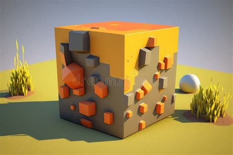 Colorful Cubic Building Blocks Created By Generative Ai Stock Illustration Illustration Of