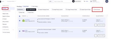 B2c Forward Order Manifestation