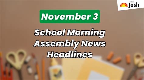 School Assembly News Headlines For 3 November Cricket World Cup India