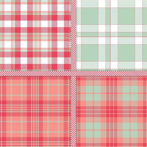 Watermelon Peachy Pink Greenish Grey And White Seamless Pattern Set