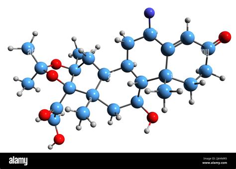 3d Image Of Fludroxycortide Skeletal Formula Molecular Chemical
