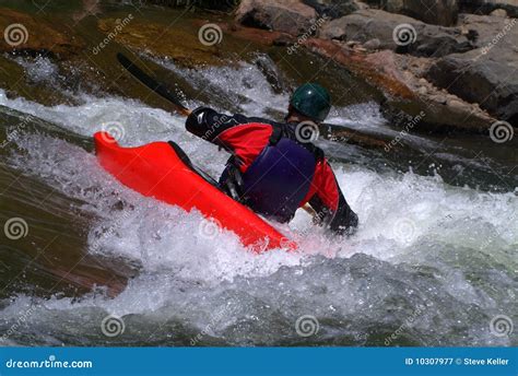 Kayak In Rapids Stock Image Image Of View Dangerous 10307977