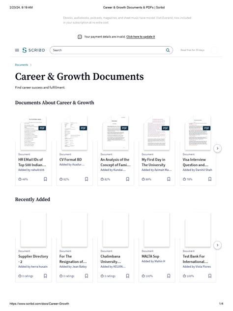 career and growth documents and pdfs pdf scribd computing