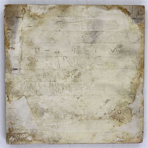 American Us Encaustic Tile Co Pottery Brown Cherry Branch Tile