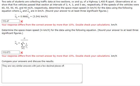 Solved Two Sets Of Babes Are Collecting Traffic Data At Chegg Com
