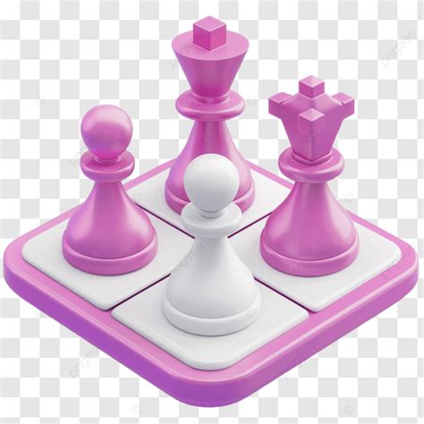 Pink Chess Set Colorful Chess Pieces Decorative Chess Set Png
