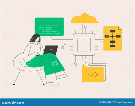 System Software Development Abstract Concept Vector Illustration Stock