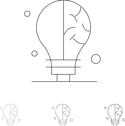 Bulb Idea Science Bold And Thin Black Line Icon Set 19097515 Vector Art At Vecteezy