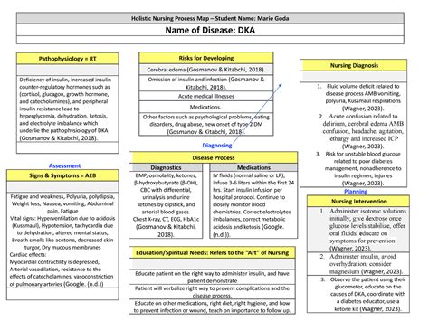 Holistic Nursing Concept Map Dka Holistic Nursing Process Map