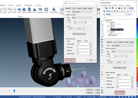 Set Cmm Probe As Default Probe 3d Metrology Software Training And Cmms