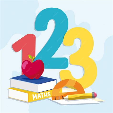 Premium Vector Cartoon Math Class Concept Background Vector Illustration