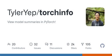 github tyleryep torchinfo view model summaries in pytorch