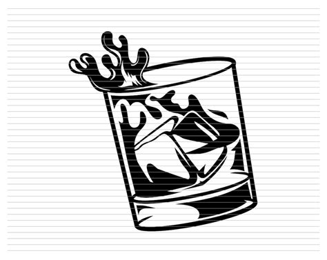 Whisky Glass Whiskey Glass Whiskey Glass Svg Whiskey Glass Clipart