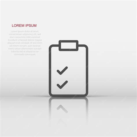 Premium Vector Document Checklist Icon In Flat Style Report Vector Illustration On White