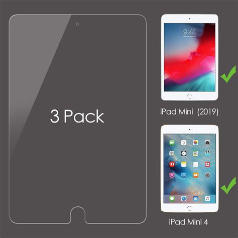 Apiker [3 Pack] Screen Protector For Ipad Mini 5 2019 Ipad Mini 4 T