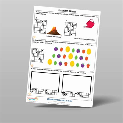 Year 1 Represent Objects Homework Resource Classroom Secrets