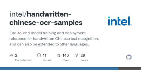GitHub Intel Handwritten Chinese Ocr Samples End To End Model Training And Deployment