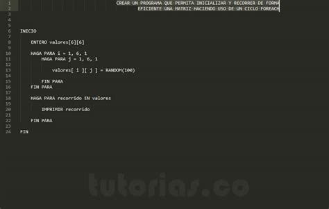 Arreglos Pseudocodigo Recorrido Eficiente Matriz Con Foreach Tutorias Co
