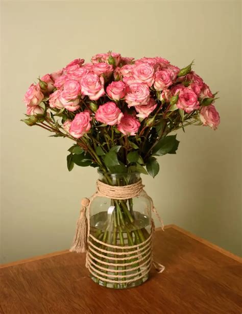 Spray Roses 50cm Bic Pink Cherry Follies Savannah Flowers Corp