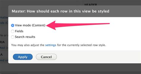 views add view mode to show options [ 3003881]