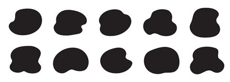 Abstract Organic Irregular Shapes Amoeba Blob Vector Image