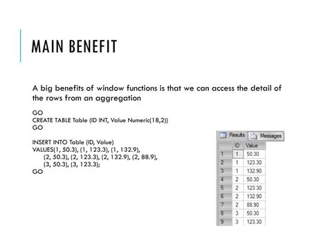 Ppt Advance T Sql Window Functions Powerpoint Presentation Free