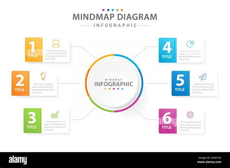 Infographic Template For Business 6 Steps Modern Mindmap Diagram With