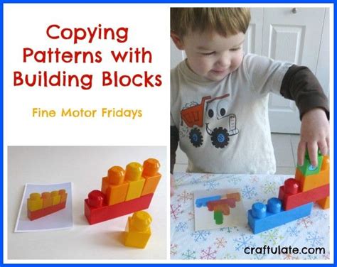 Copying Patterns With Building Blocks Preschool Learning Activities