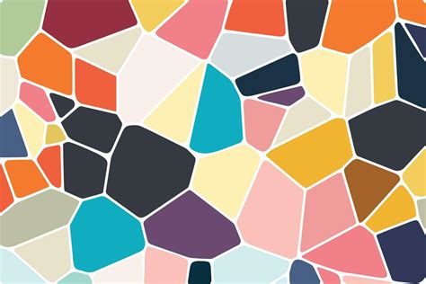 Voronoi Colorful Diagram Geometrical Tile Texture Background Hand Drawn Stone Texture Print