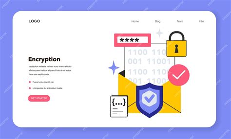 Premium Vector Encryption Web Banner Or Landing Page Data Protection