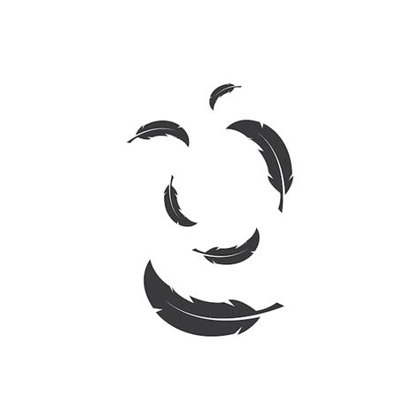 Premium Vector Feather Icon Illustration Vector Template
