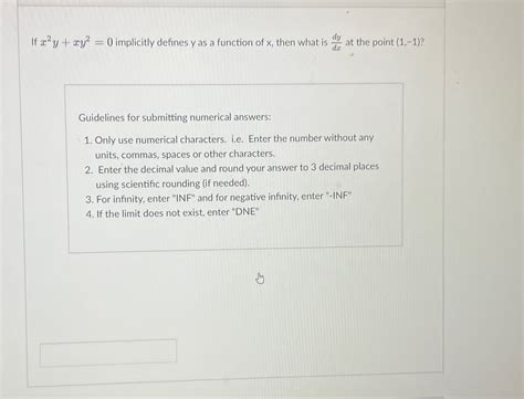 solved if x2y xy2 0 ﻿implicitly defines y ﻿as a function of