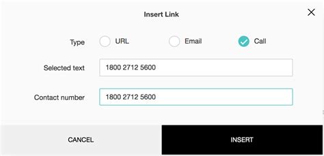 How Do I Insert A Call Link