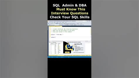 sql dba real time 2 years interview questions sqlinterviewquestions youtube
