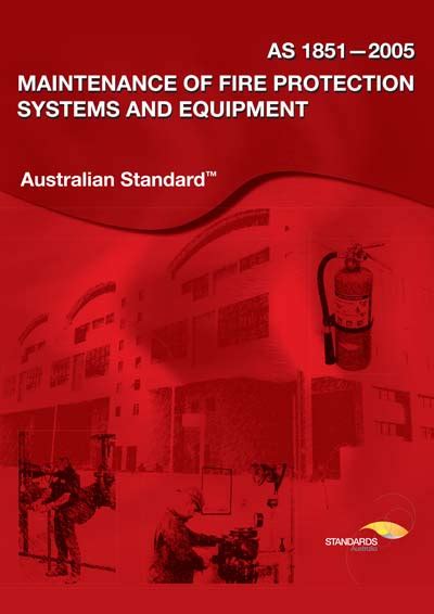 As 1851 2005 A4 Maintenance Of Fire Protection Systems And
