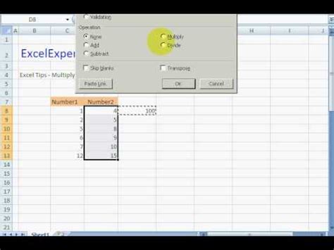ExcelExperts Com Excel Tips Multiply Formulas By 100 YouTube