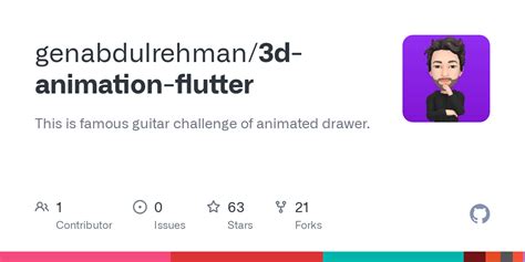 Github Genabdulrehman3d Animation Flutter This Is Famous Guitar Challenge Of Animated Drawer