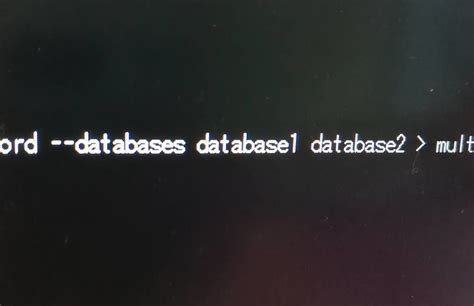 複数のデータベースを指定してダンプ Mysqldumpの教科書