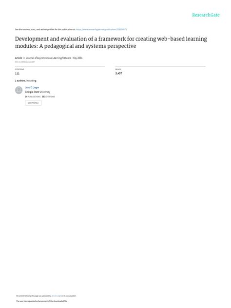 Development And Evaluation Of A Framework For Crea Pdf