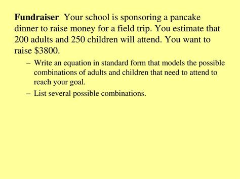 Lesson Write Linear Equations In Standard Form Word Problems Worksheets Library