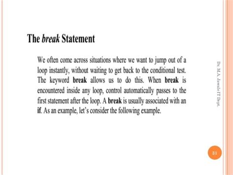 The Loop Control Structure Ppt