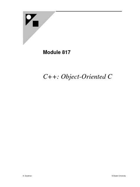 C Object Oriented C Module 817 Pdf C Object Oriented Programming
