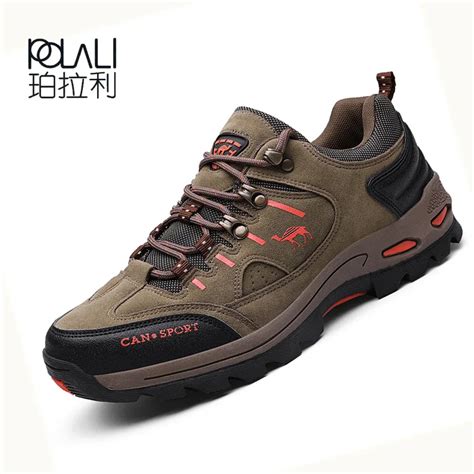 Nubuck 스웨이드 가죽 하이킹 신발 남성 트레킹 스니커즈 여성 미끄럼 방지 전술 야외 신발 내구성 방수 신발하이킹화 Aliexpress