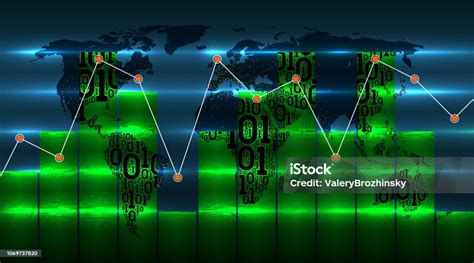 차트와 그래프는 세계의 배경에 미래의 신흥 디지털 글로벌 기술 지도 이진 코드 추상 전자에서에서 지구의 지도 디지털 기술 개념 클라우드 서비스 인터넷 것 들 큰 데이터의